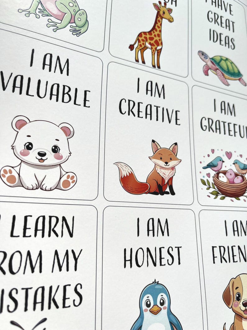 Affirmation Flash Cards Fun and Educational Printable Games for Pre ...