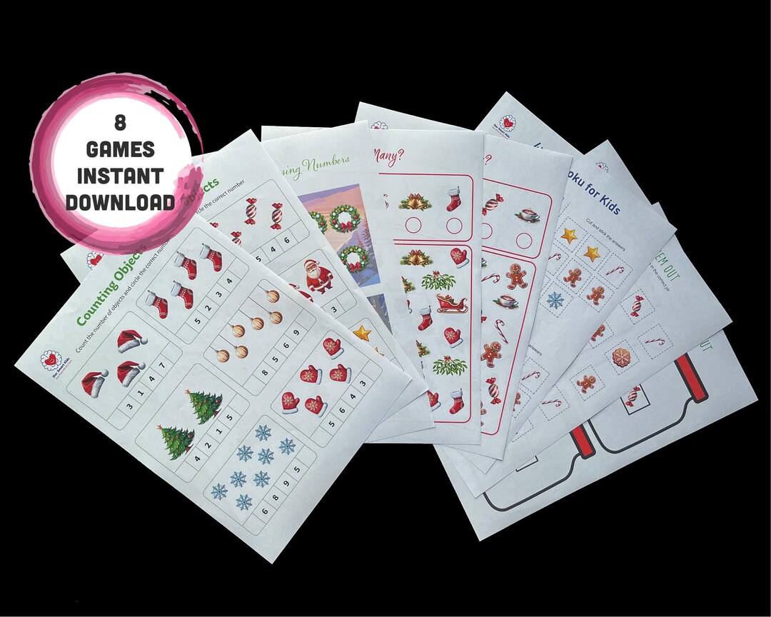 Christmas Activity Bundle Fun and Educational Printable Games for Pre ...