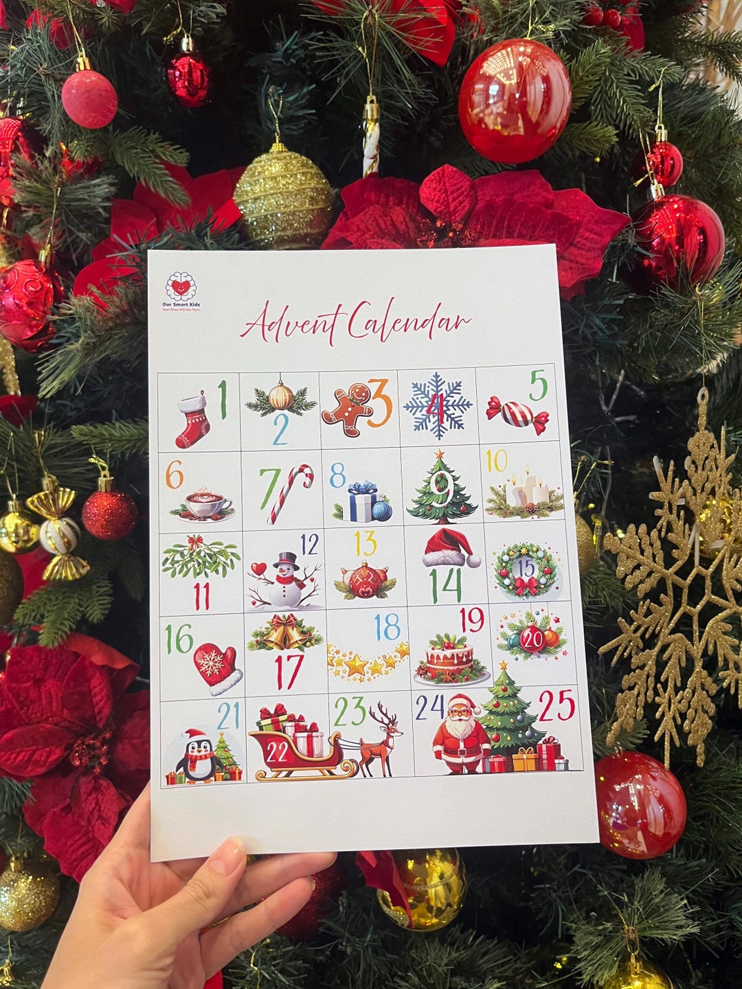 Advent Calendar for Kids and Acts of Kindness Christmas Countdown ...