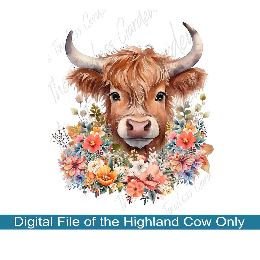 Highland Cow Printable Wall Art Perfect for a Nursery or Monochromatic ...