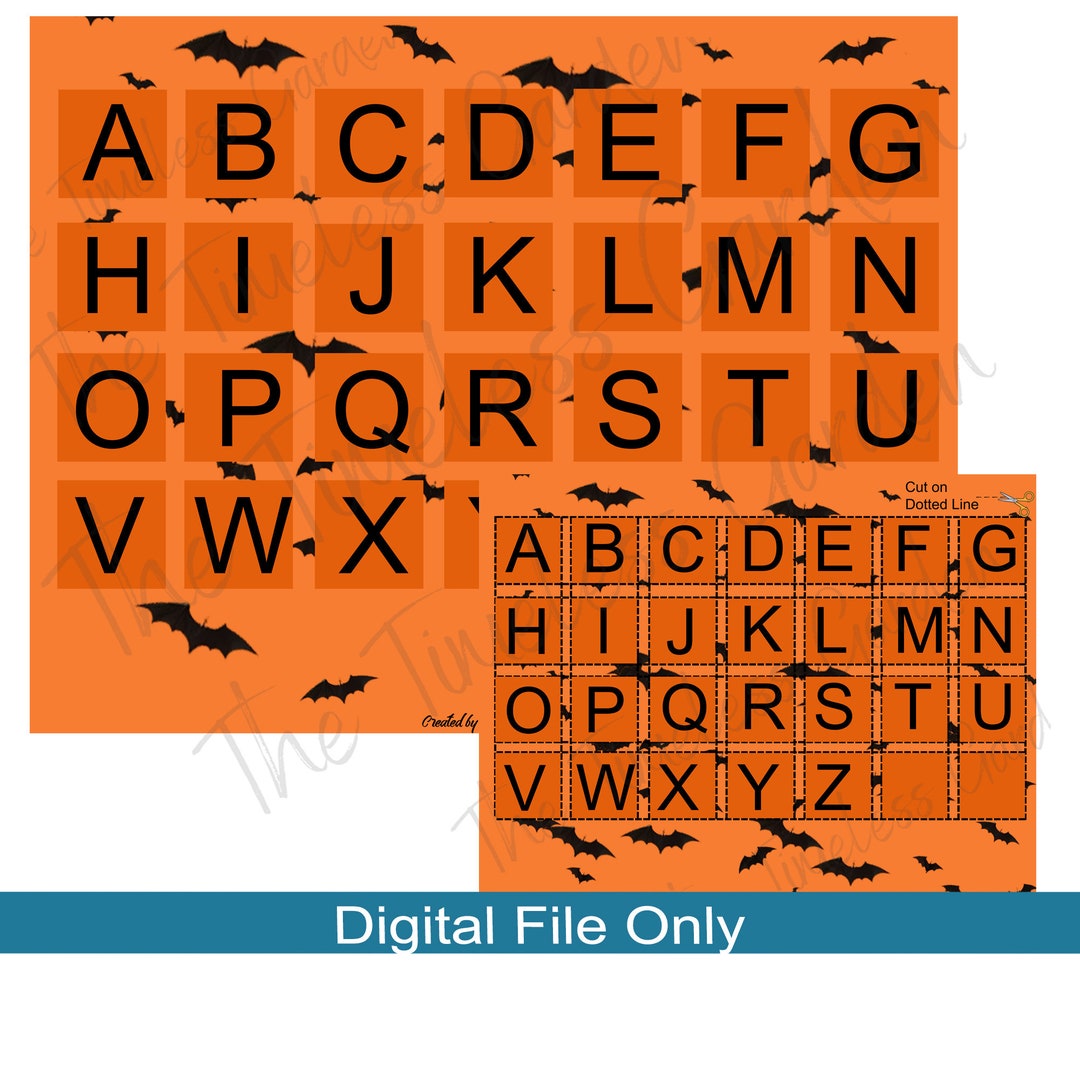 DIGITAL Printable HALLOWEEN ALPHABET Worksheet is Designed to Help ...