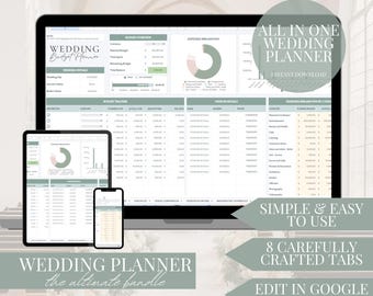 Wedding Budget Planner Wedding Expense Tracker Excel Wedding Planner ...