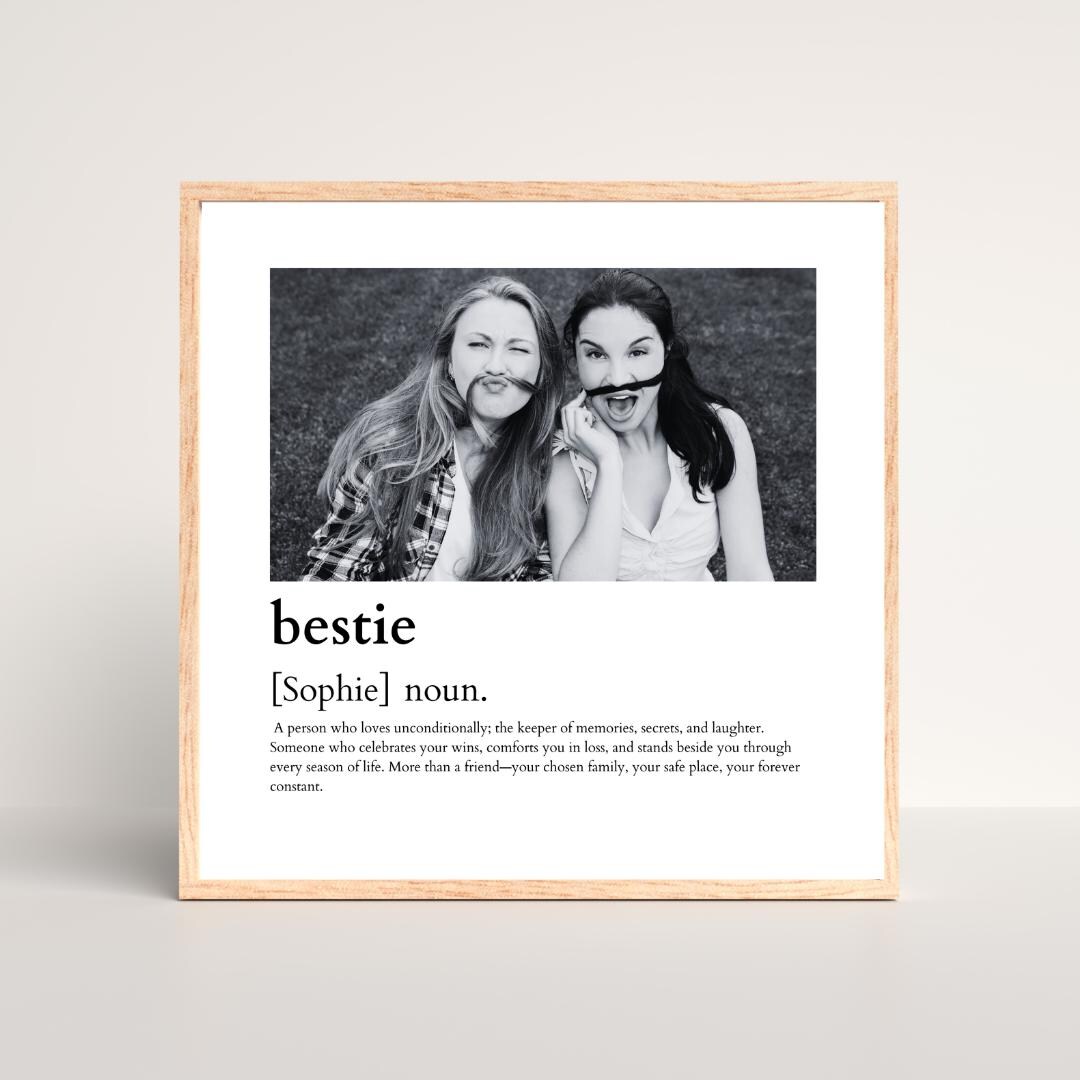 Personalized Bestie Definition Print Wall Art Print Best Friend Print ...