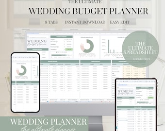 Wedding Budget Planner Wedding Expense Tracker Excel Wedding Planner ...
