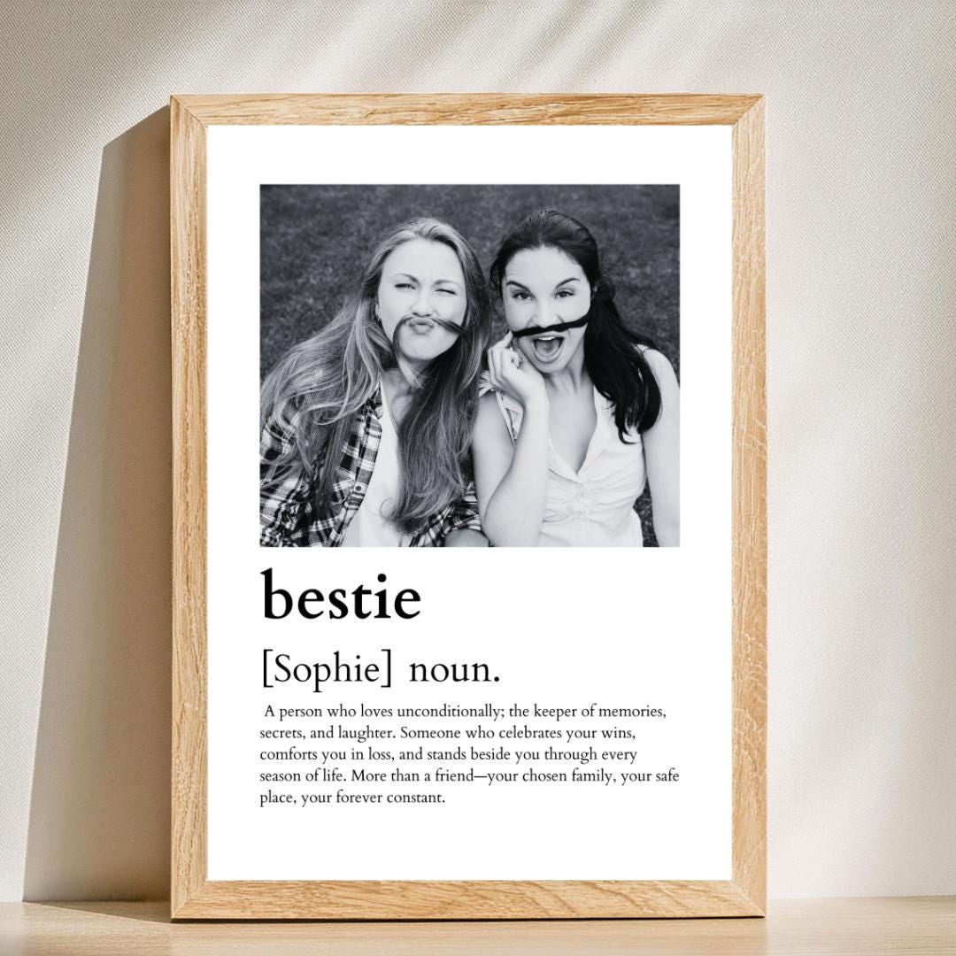 Personalized Bestie Definition Photo Print, Custom Birthday Gift ...