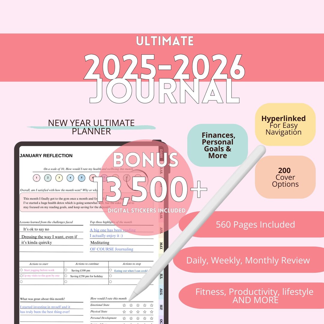 2025 2026 and Undated Digital Planner Goodnotes Planner Daily Planner ...