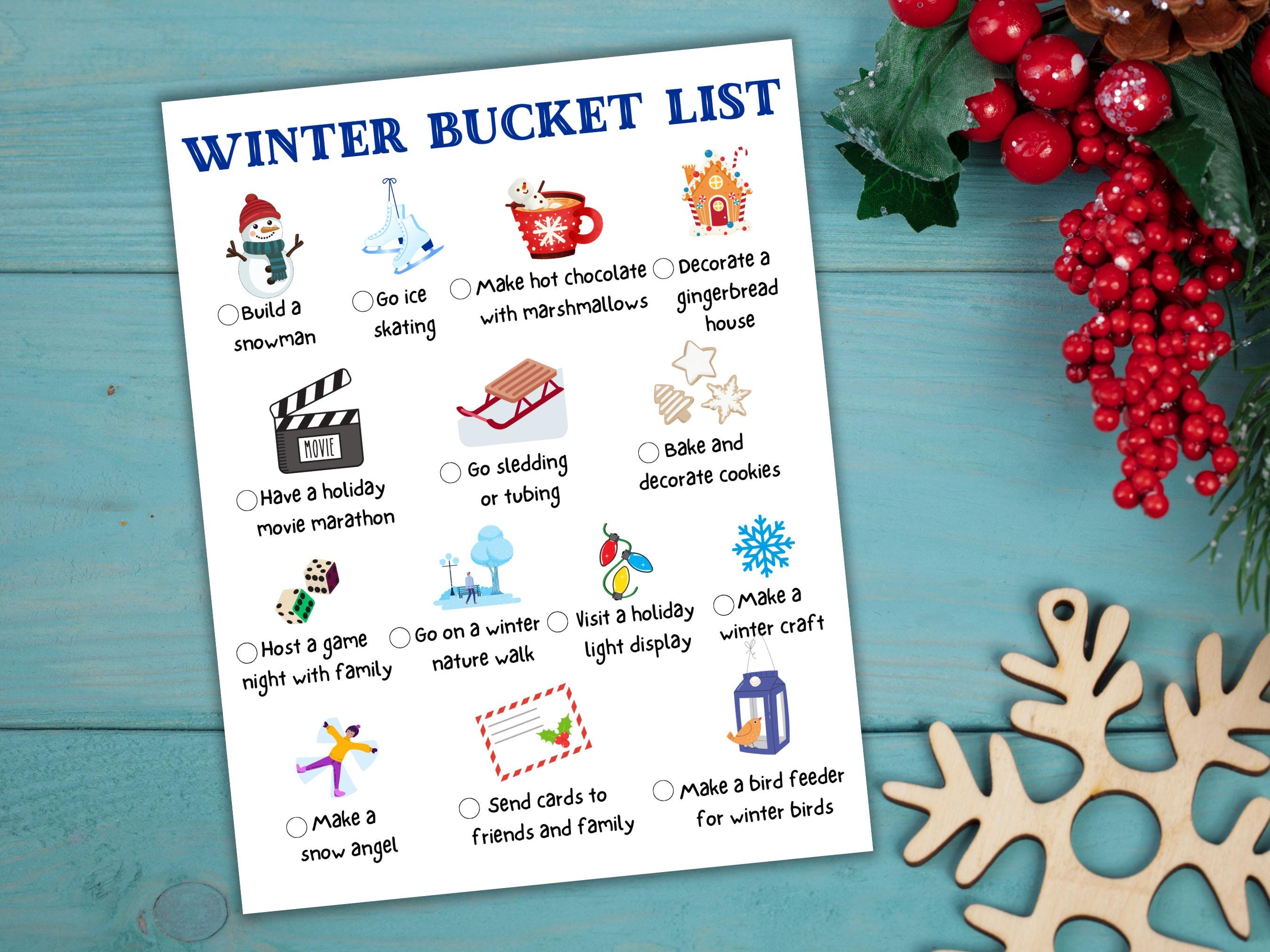 Seasonal Bucket List Printables | Autumn, Winter, Spring, and Summer ...