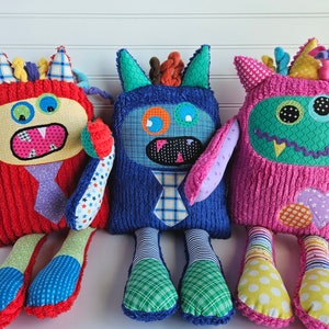 Monster Stuffie: Donut the Blue Monster, Monster Toy, Toddler Gift ...