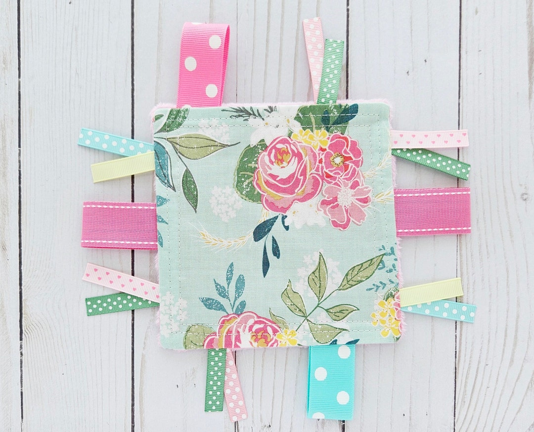 Baby Girl Crinkle: Floral. Ribbon Crinkle. Crinkle Toy. Baby Girl Gift ...