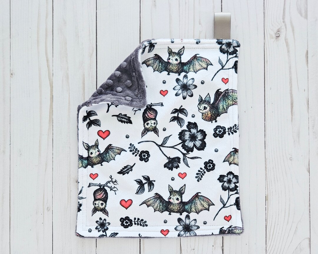 Mini Lovey Cute Little Bats Rose Cuddle Minky Lovey Bat - Etsy