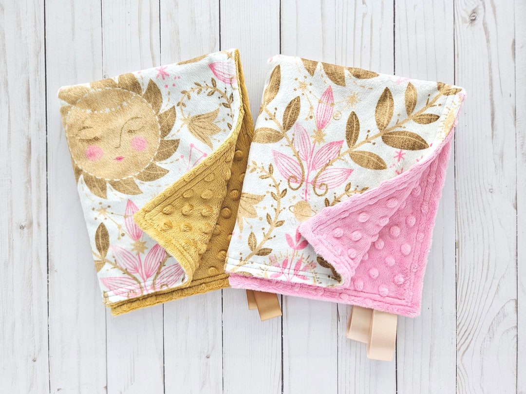 Lovey: Boho Sun Gold or Pink Cuddle. Minky Lovey. Sun Lovey. Baby Lovey ...