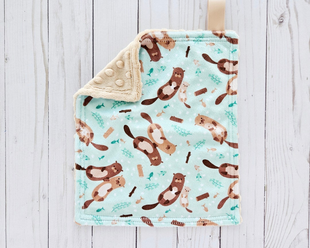 Mini Lovey: Mint Otters Tan Cuddle. Minky Lovey. Mint Lovey. Sea Life ...