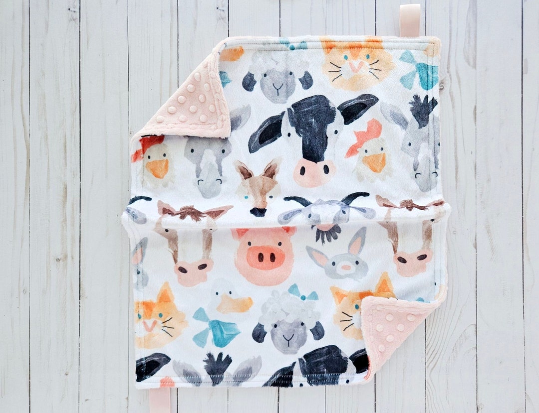 Lovey: Farm Animals. Minky Lovey. Farm Lovey. Baby Gift. Pig Lovey. Cow ...