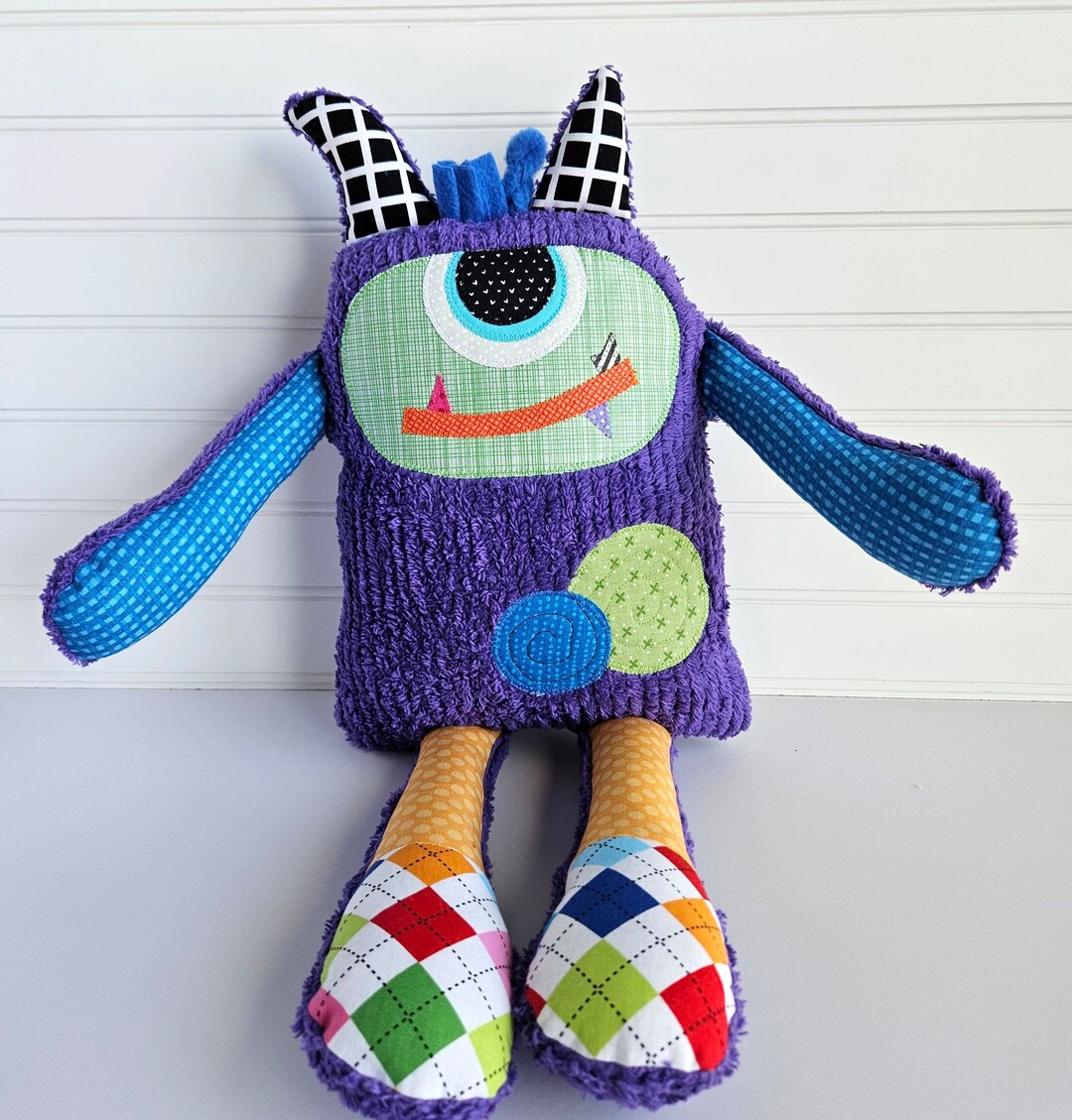 MONSTER STUFFIE Popsicle Pete the Purple Monster, Monster Toy, Toddler ...