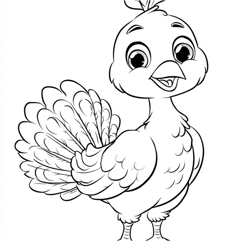 25 Thanksgiving Turkey Coloring Pages, Cute Holiday Printable Sheets ...