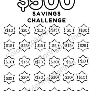 500 Savings Challenge Printable. Save 500 in 2025 Cash Stuffing ...