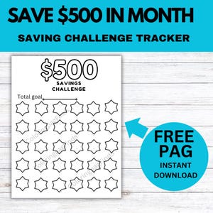 500 Savings Challenge Printable. Save 500 in 2025 Cash Stuffing ...