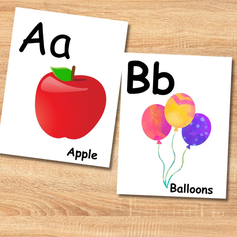 Alphabet Posters, Large Format for Classroom Use ,alphabet Cards ...