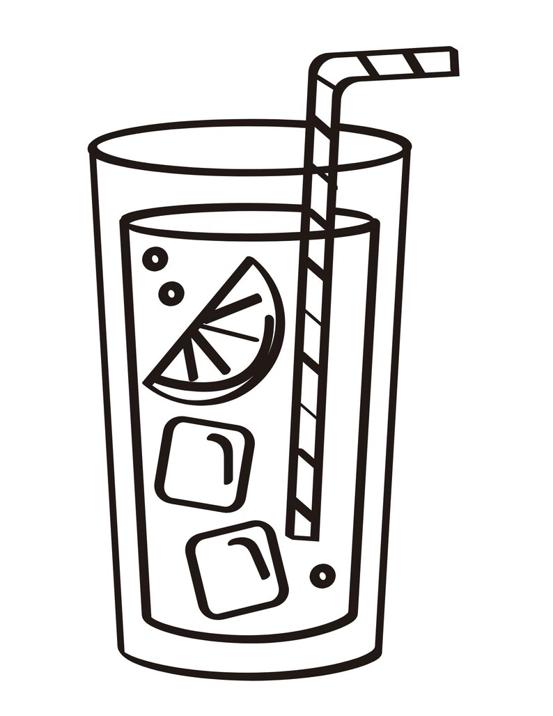 Food & Drink Coloring Pages, Bold and Easy Coloring Book, Printable ...