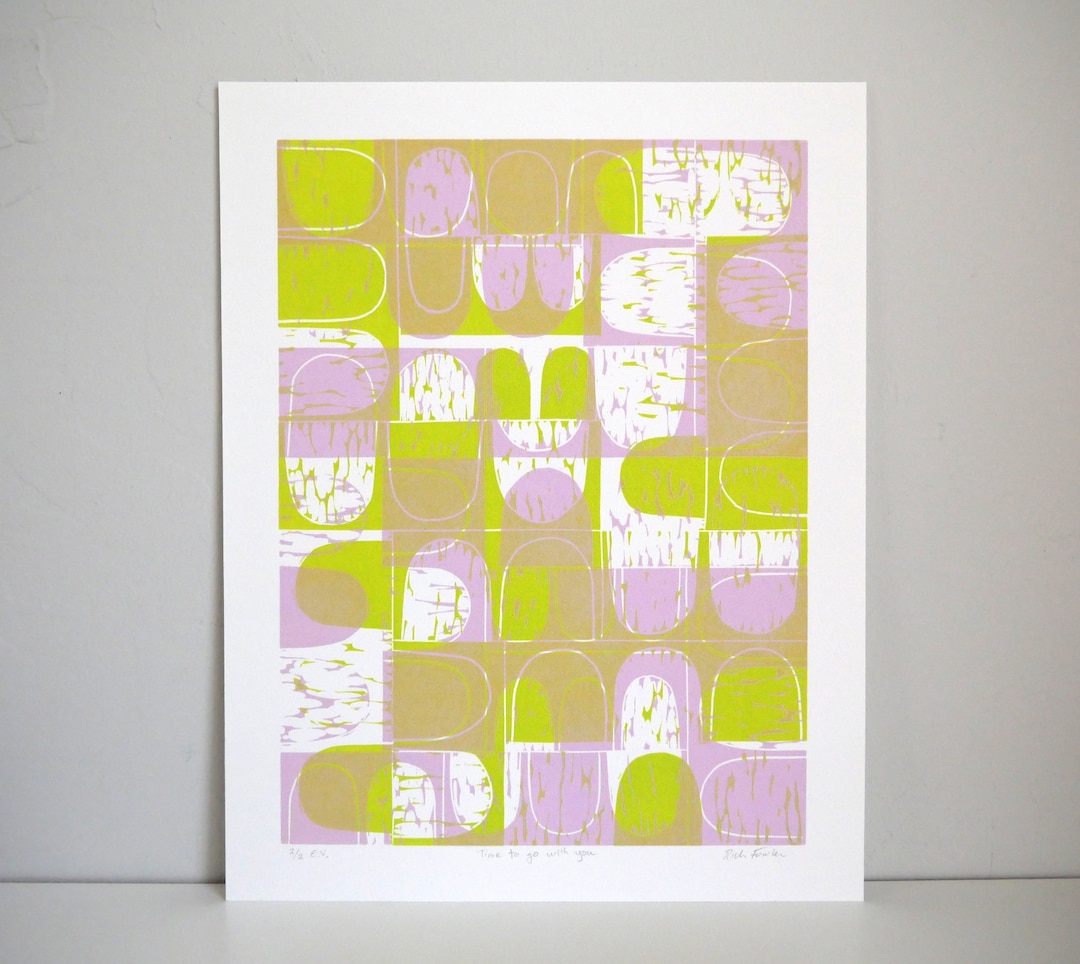 Original Modern Art Abstract Linocut Contemporary Art - Etsy
