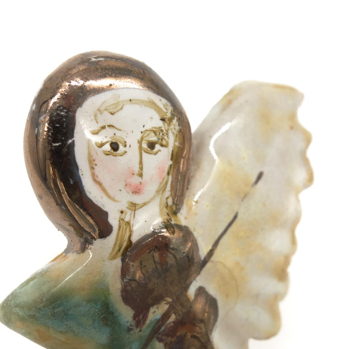 Angel With Hand-painted Face. Angel Baby Ornament,angel Statue,clay ...
