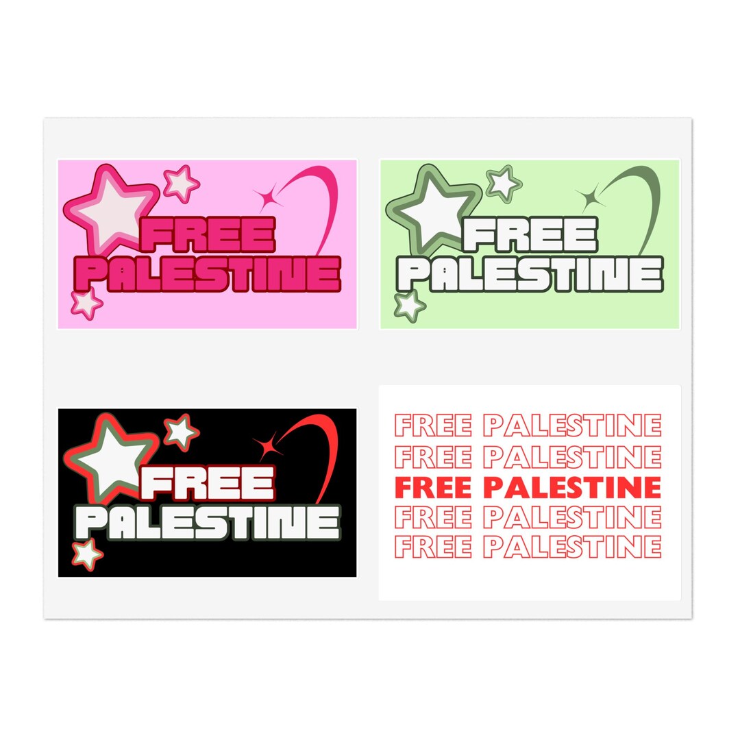Free Palestine Sticker Sheets - Empowering Designs for Activism ...