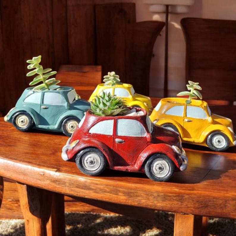 Beetle Car Planter Retro Vosvos Succulent Pot - Etsy