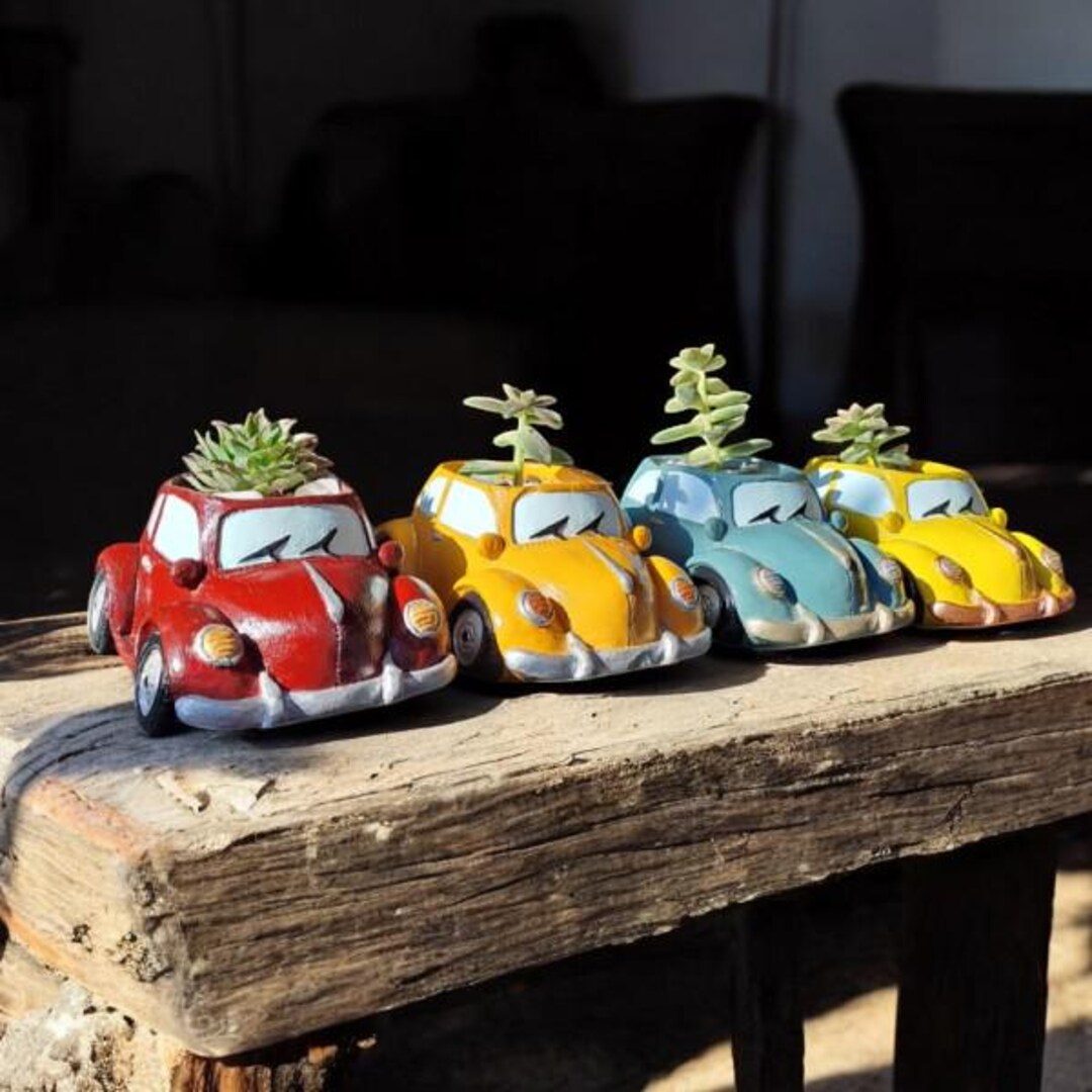 Beetle Car Planter Retro Vosvos Succulent Pot - Etsy