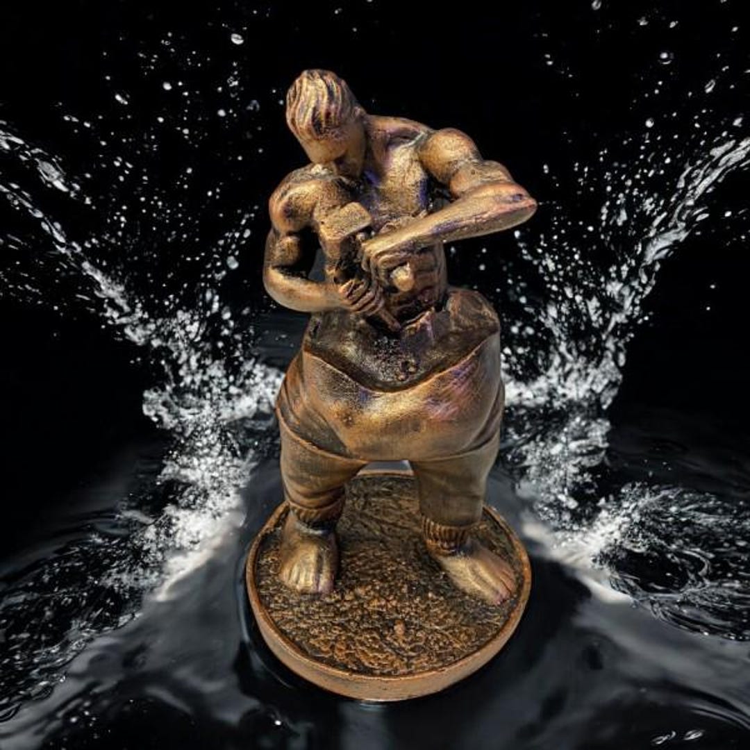 Self-sculpting Man Statue Unique Decorative Figurine - Etsy