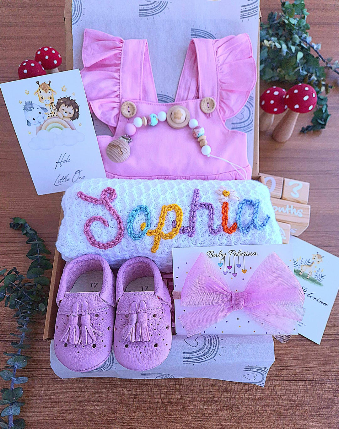 Pink Baby Gift Set, Baby Shower Gift Box, Newborn Gift Box, Welcome ...