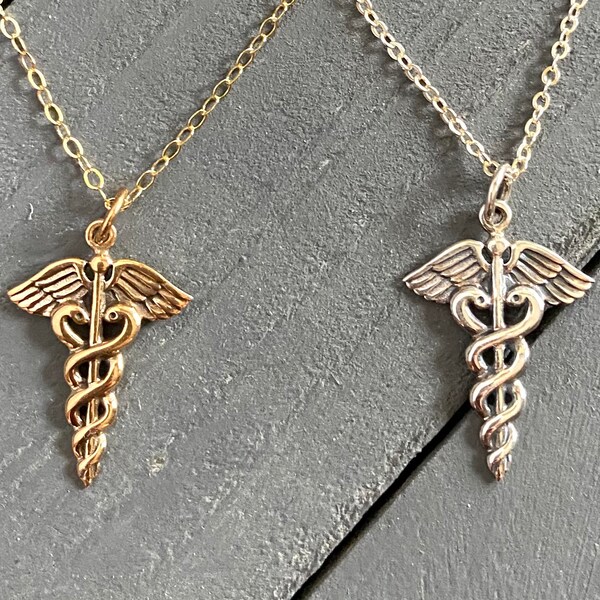 Caduceus Necklace - Etsy