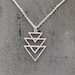 Sterling Silver Triangle Necklace Layering - Etsy