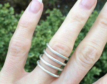 Sterling Silver Coil Ring A Ling A Ling Handmade by Marley | Etsy