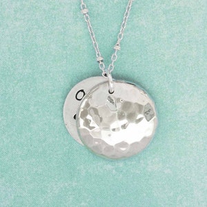 Sterling Silver Open Locket Necklace Hammered Locket Necklace One Day ...