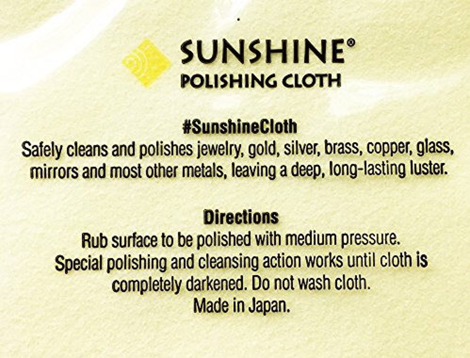 Sunshine Polishing Cloth Most Incredible Jewelry Cloth - Etsy