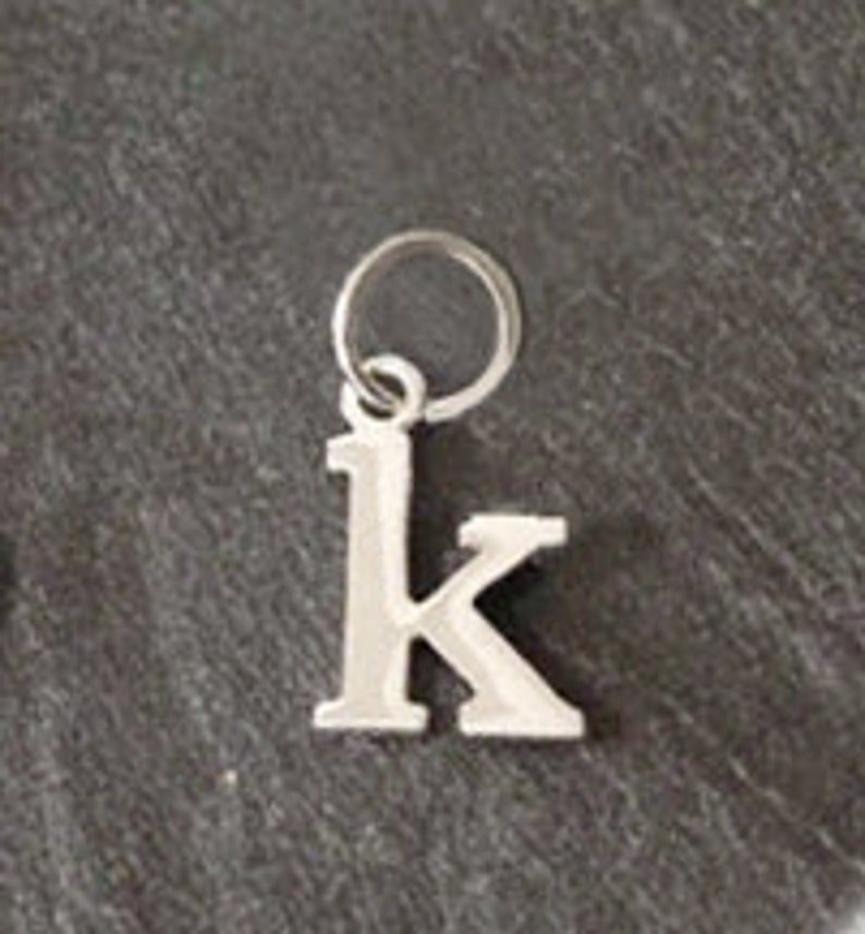 Tiny Sterling Silver Letter Sterling Silver Initial - Etsy