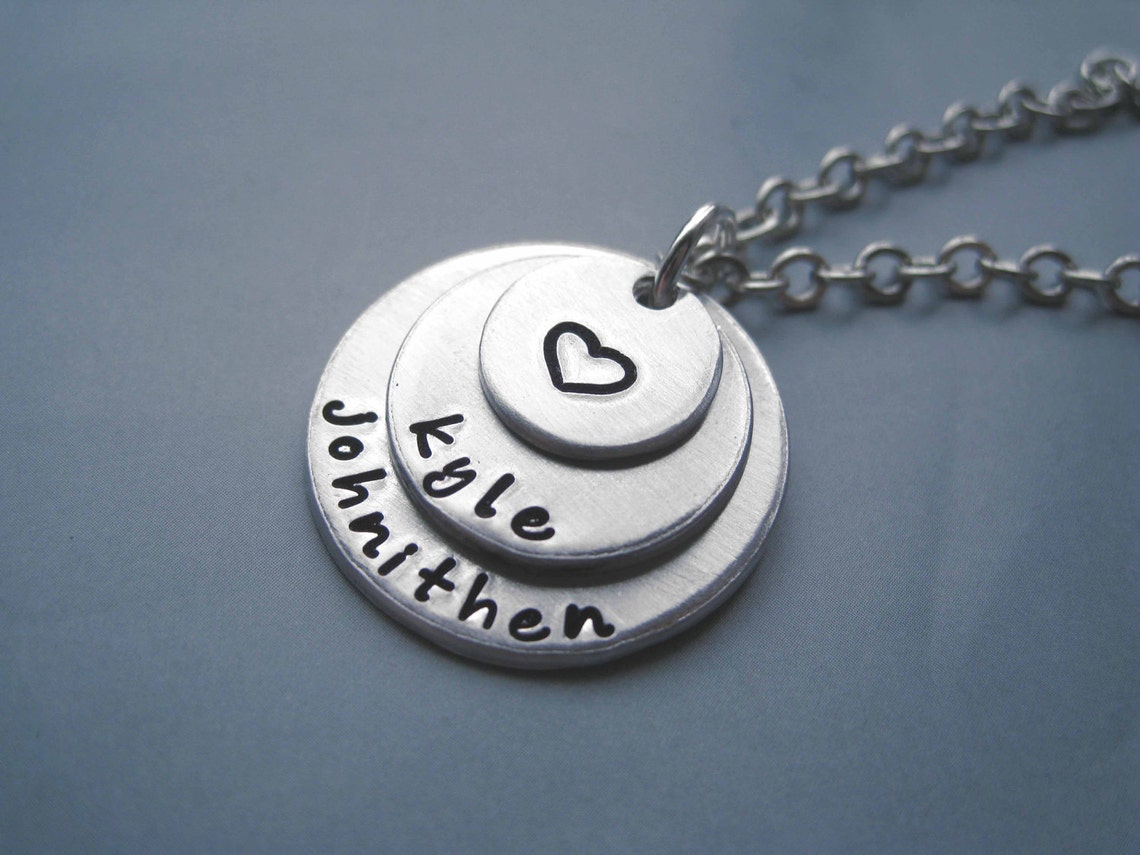 Baby Name Necklace Shiny Matte Customized Sterling Silver Name | Etsy