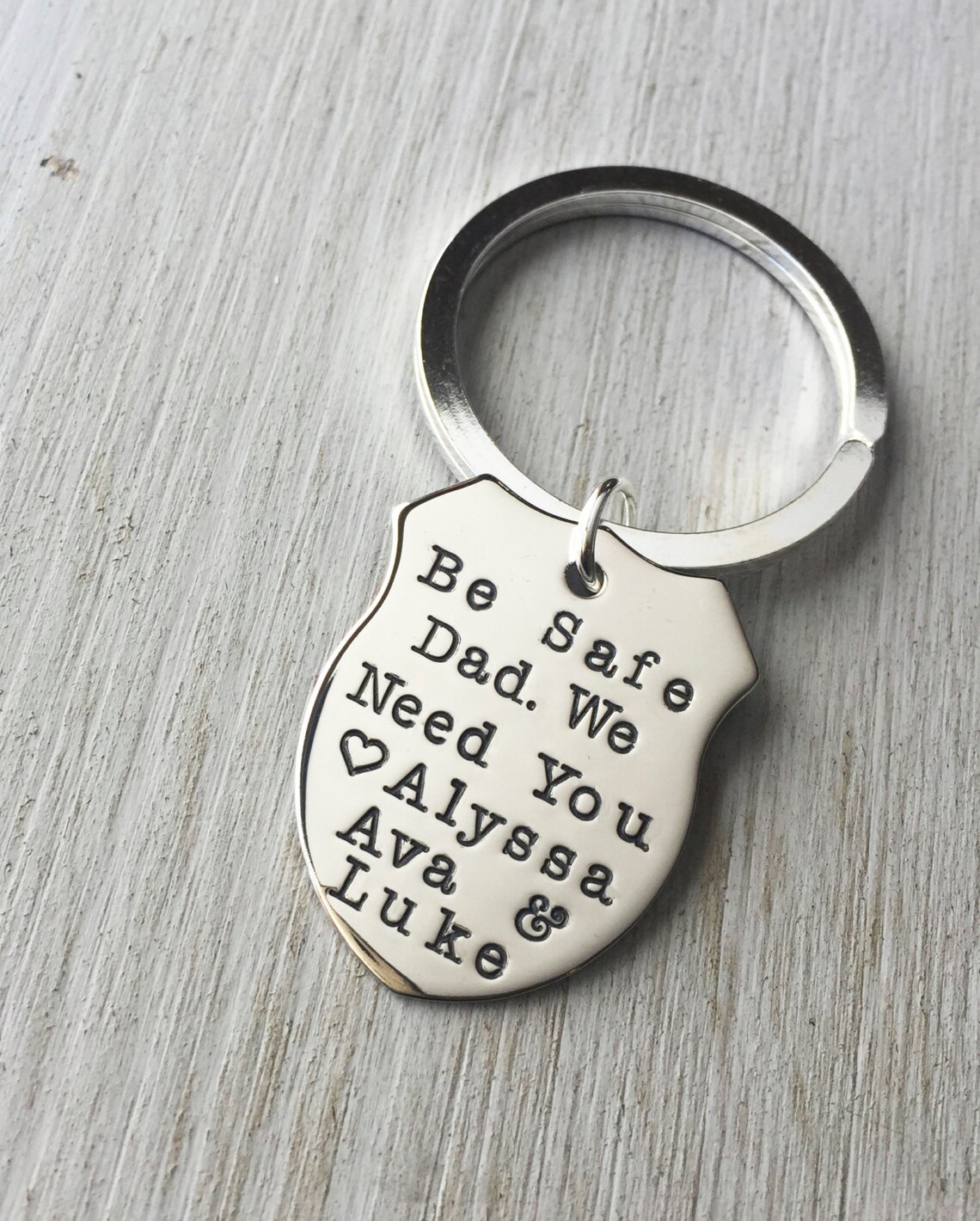 Custom Silver Badge Keychain Gold Badge Hero Keychain - Etsy