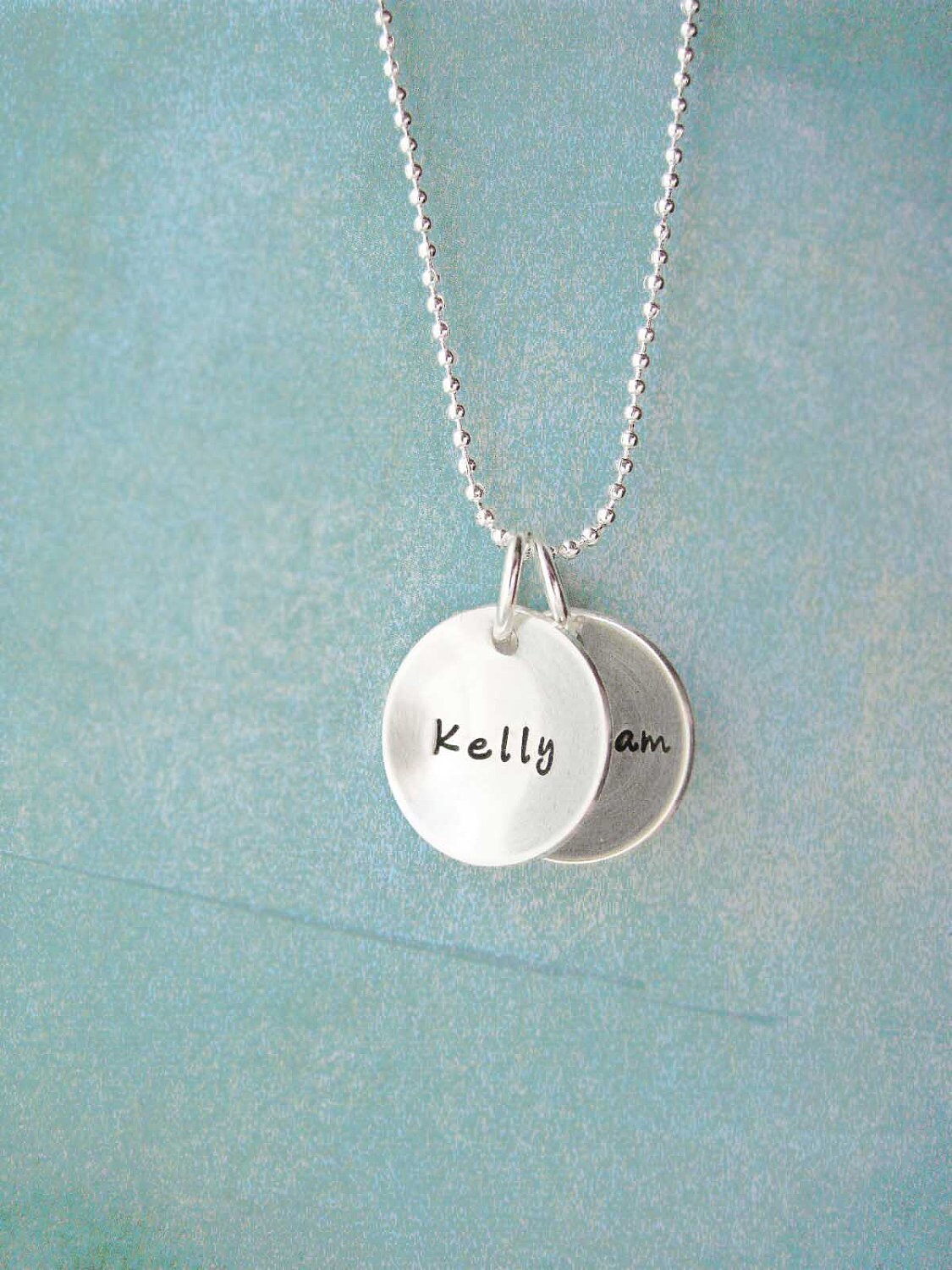 Sterling Silver Custom Cupped Pendant | Etsy