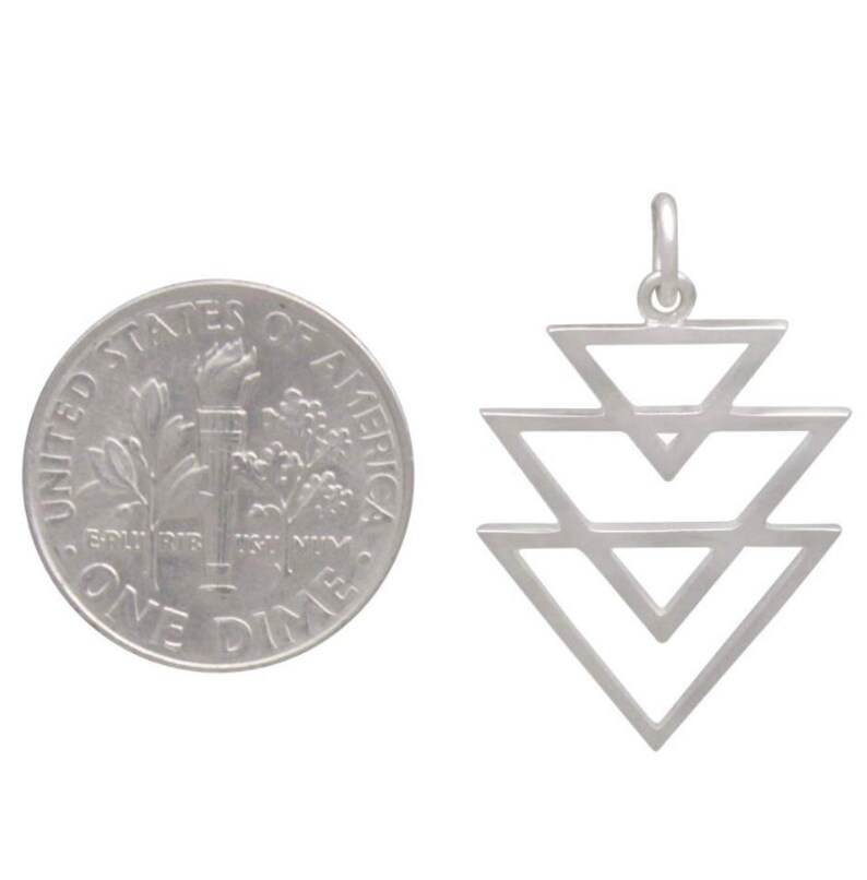 Sterling Silver Triangle Necklace Layering - Etsy
