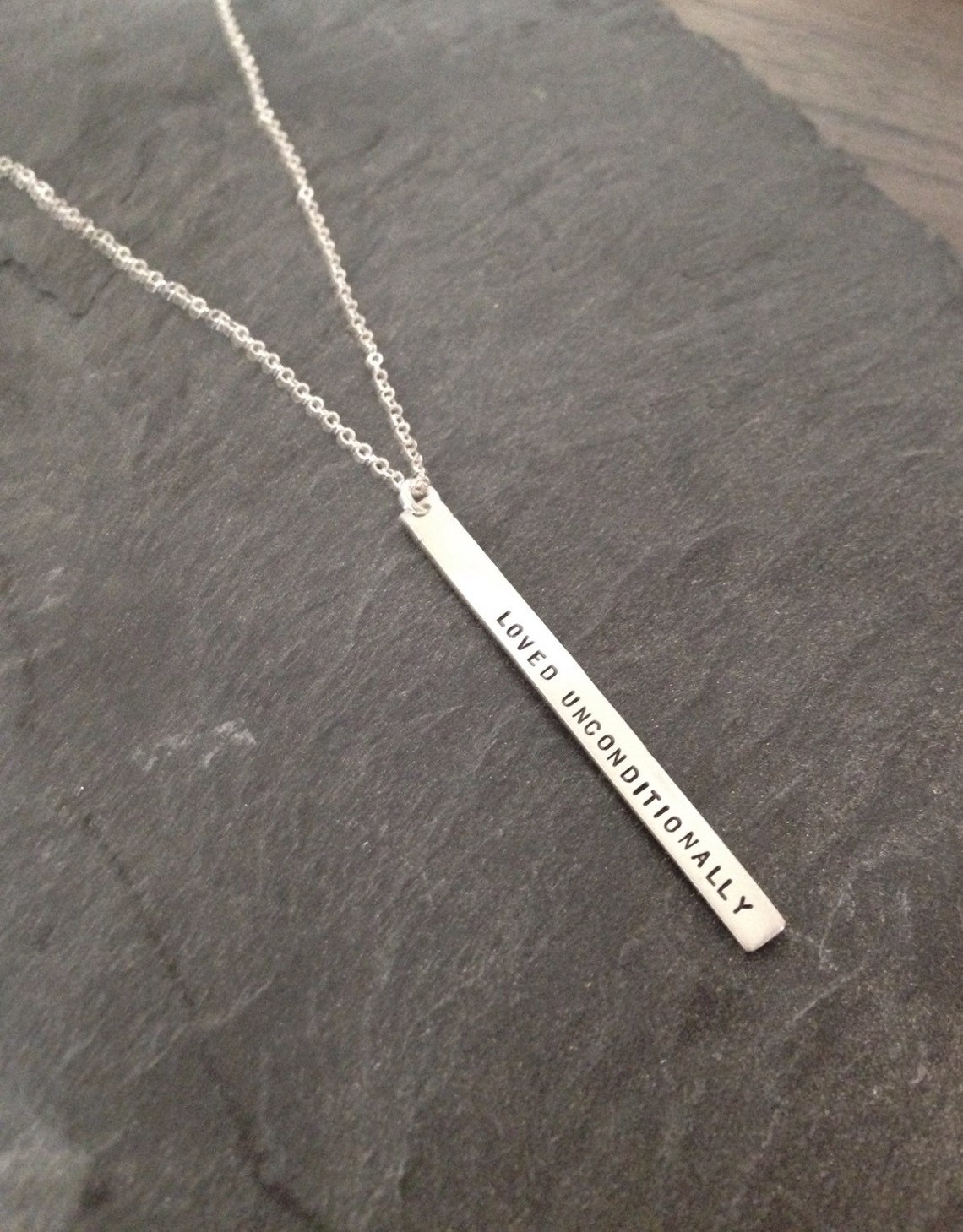 Sterling Silver Custom Long Necklace Silver Slender Necklace - Etsy