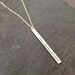 Sterling Silver Custom Long Necklace Silver Slender Necklace Bar ...