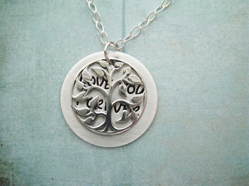 Tree of Life Secret Message Necklace Sterling Silver Pendant | Etsy