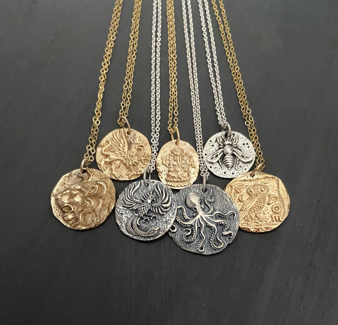 Artisan Coin Layering Necklaces - Etsy