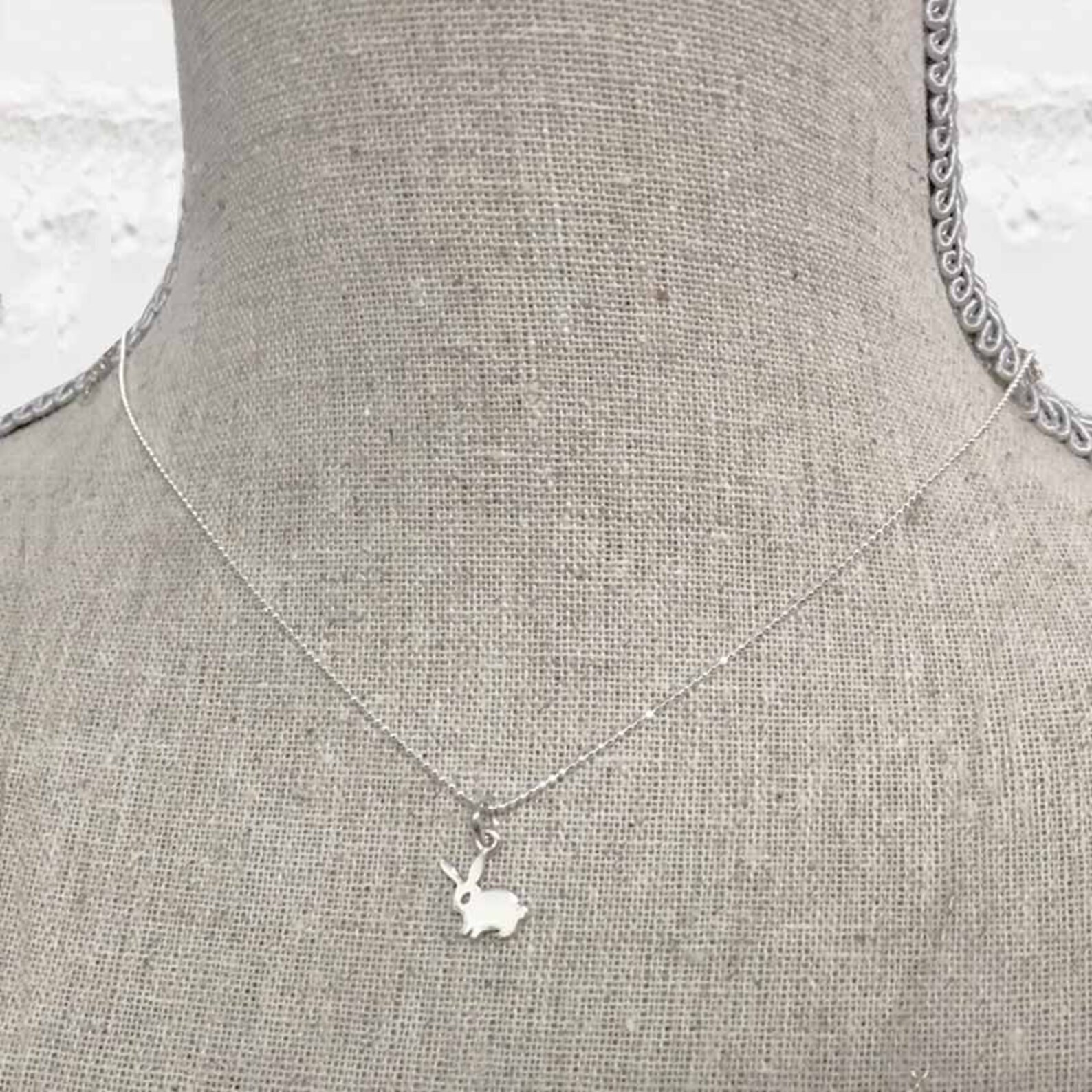 Sterling Silver Tiny Bunny Necklace Sterling Silver Rabbit - Etsy