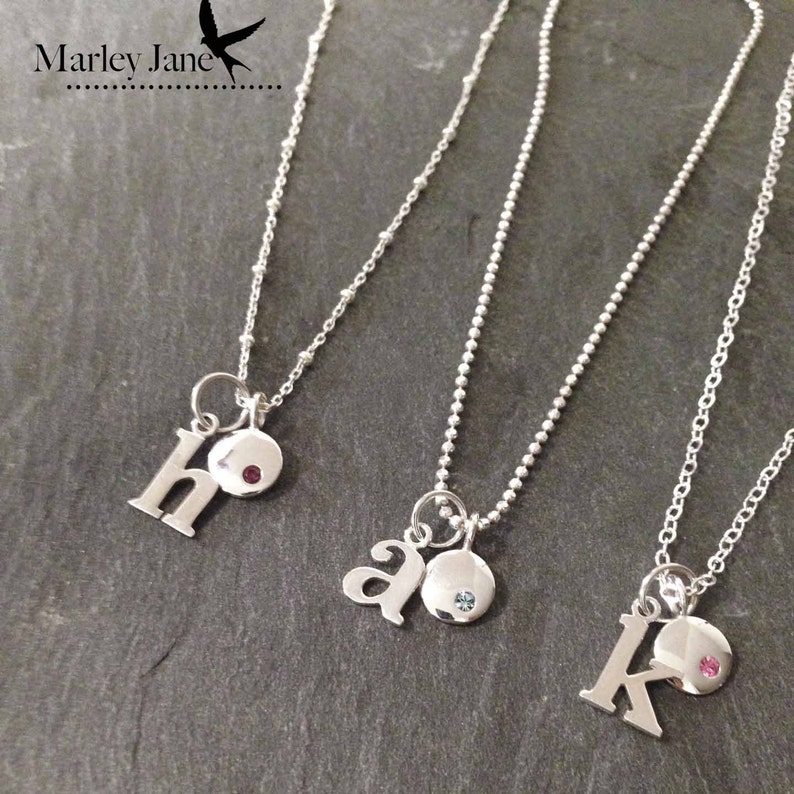 Tiny Sterling Silver Letter Sterling Silver Initial - Etsy