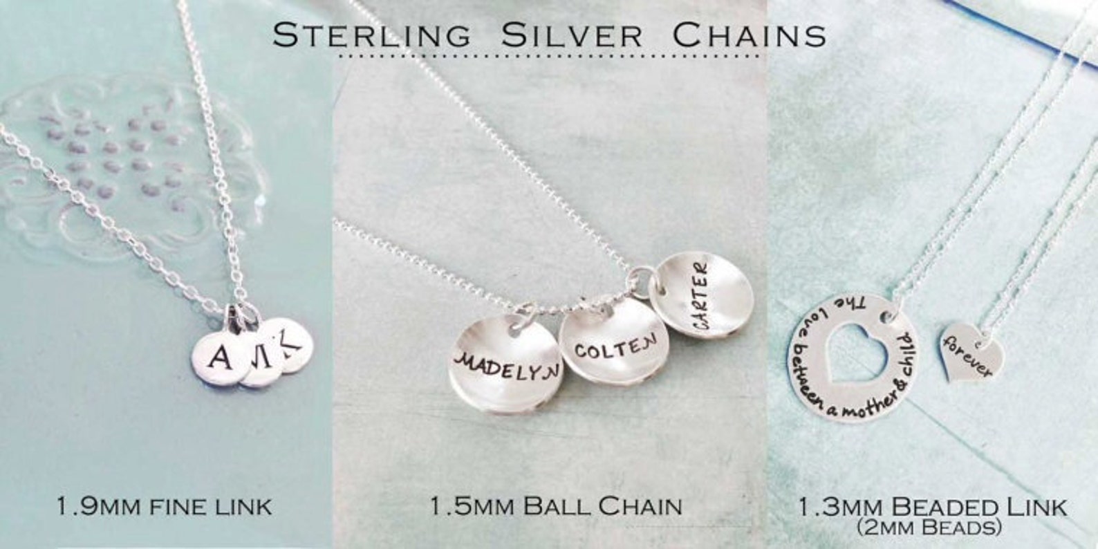 Sterling Silver Chain Add-on - Etsy