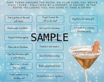 Never Have I Ever- Winter Holiday Edition, Party Game. - Etsy UK