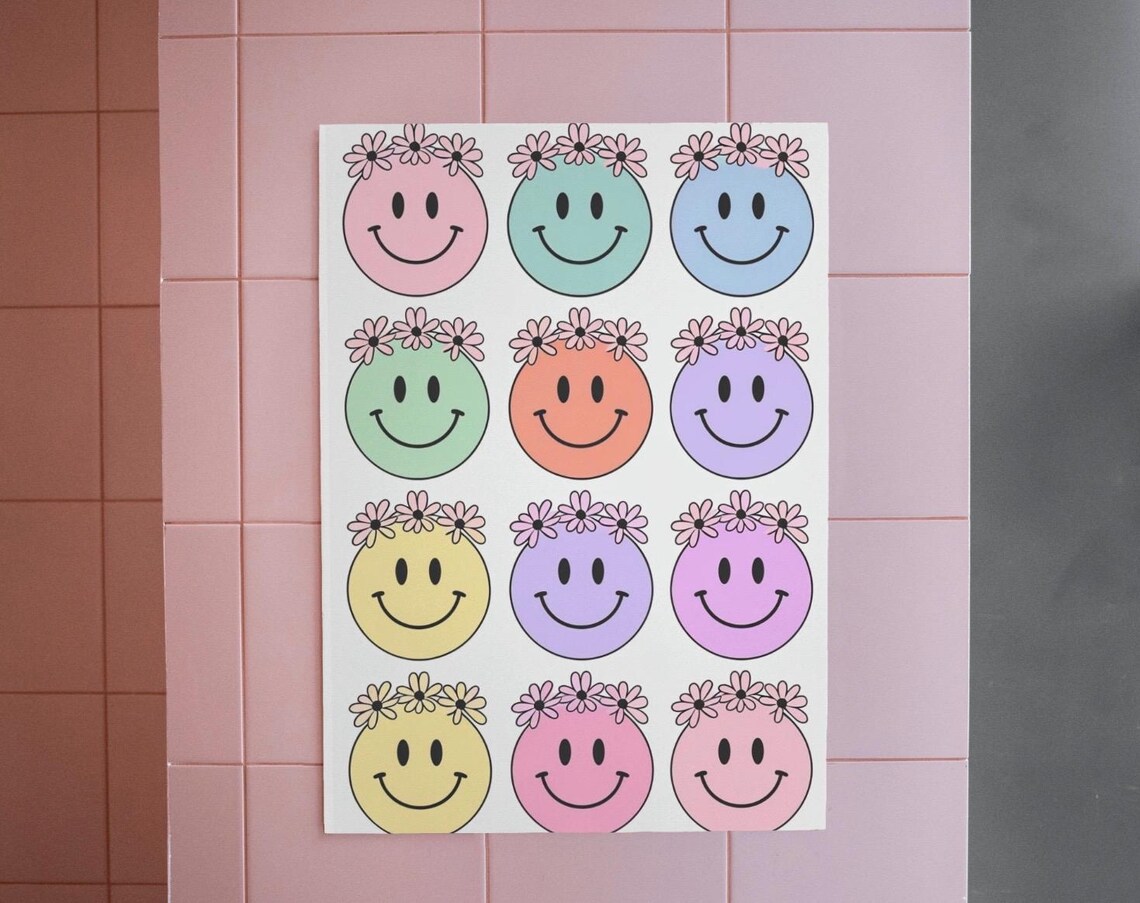 Happy Face Seamless Design SVG/PNG - Etsy