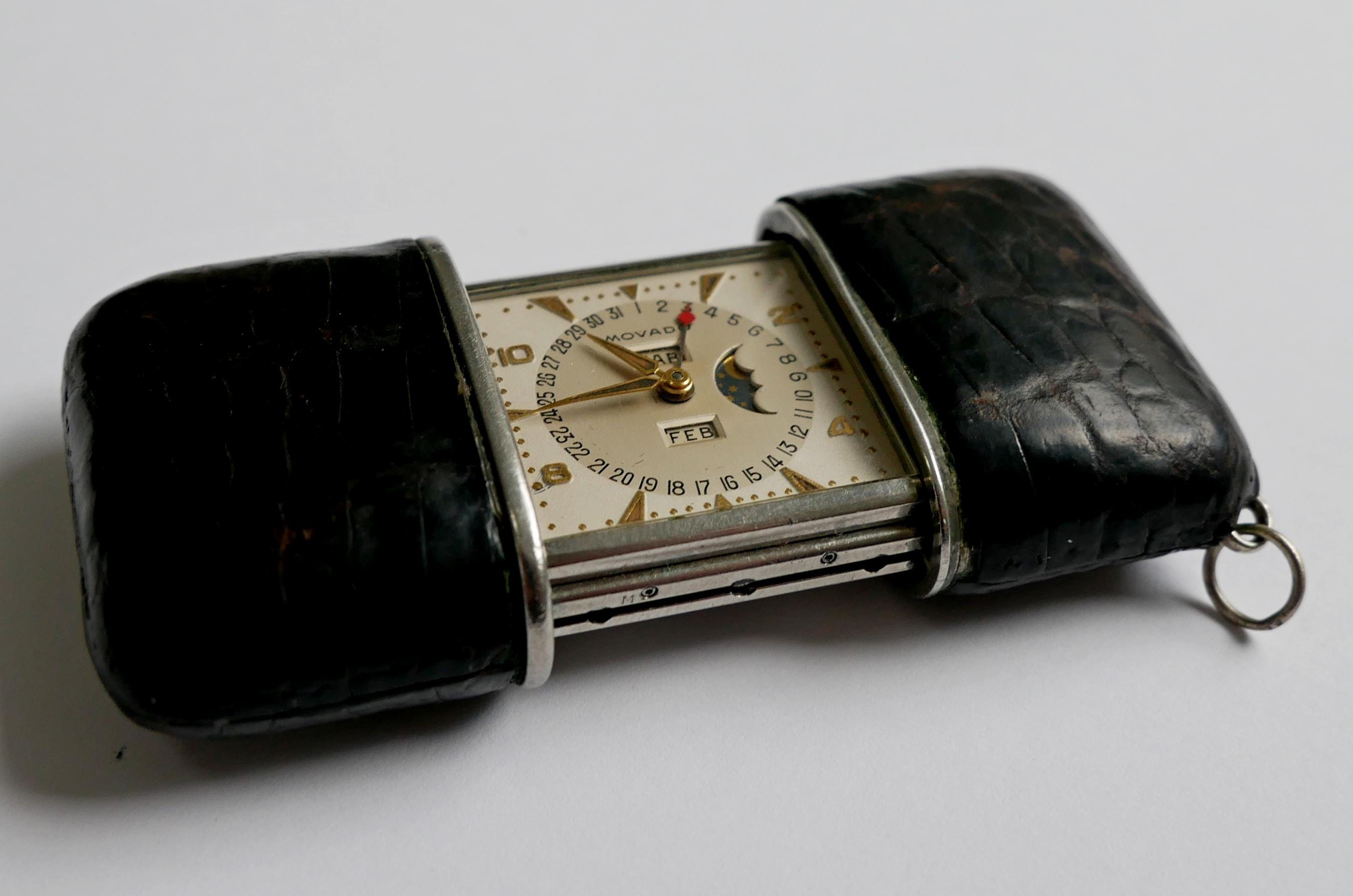 Movado Ermeto Moon Phase Swiss Calendar Travel Watch - Etsy